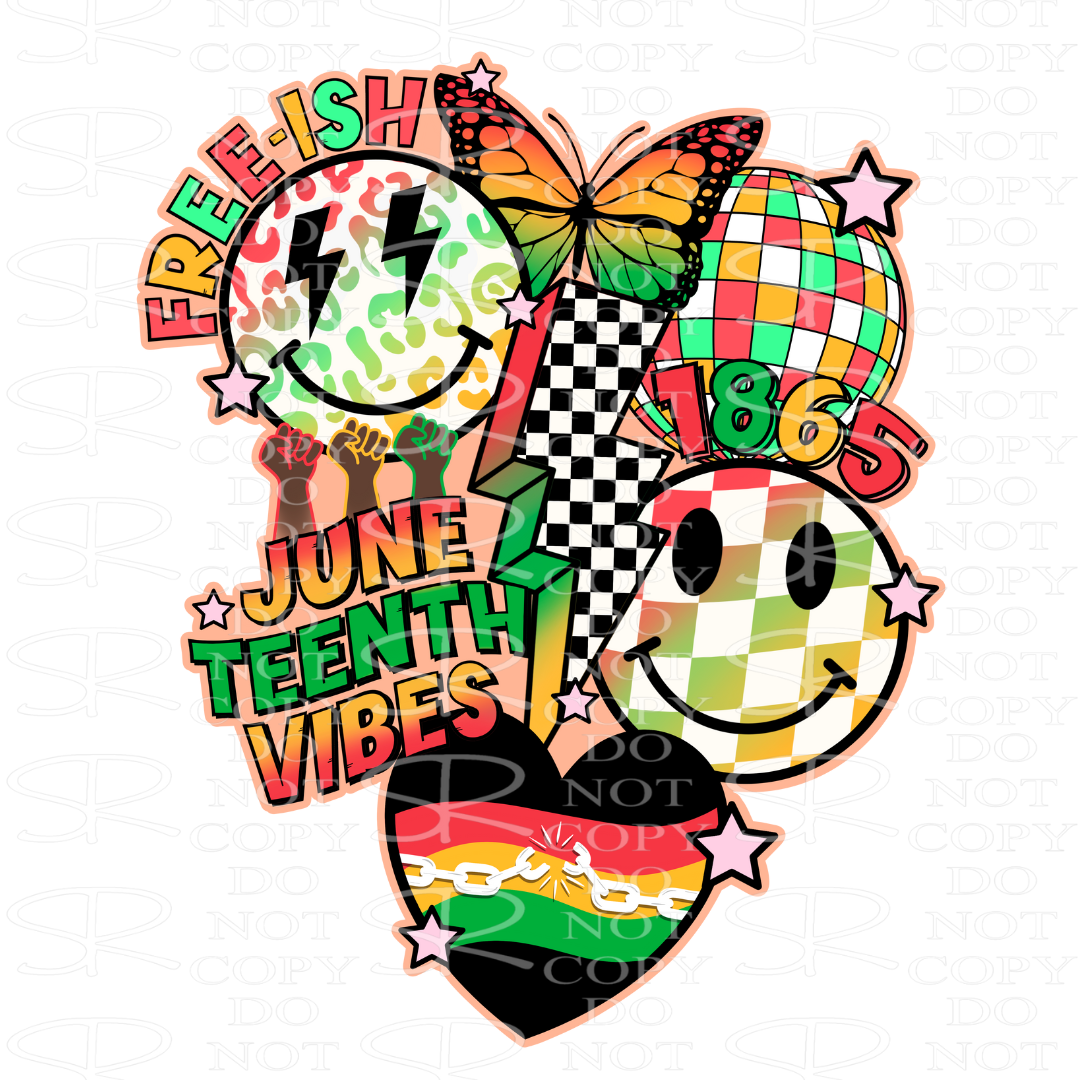 Retro Juneteenth Collage, Standard & Distressed Versions | Texas Vinyl ...