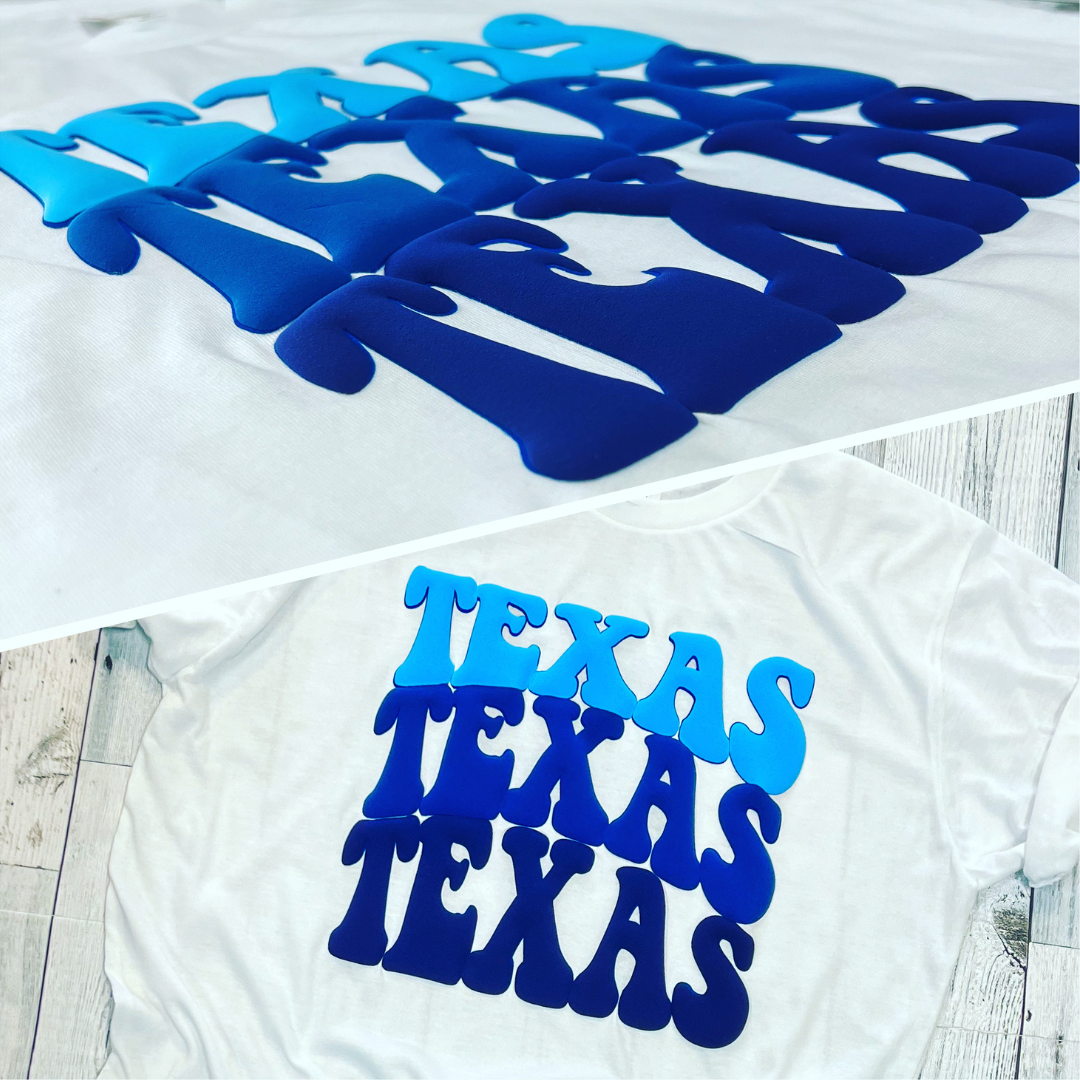 Puff Vinyl HTV, 12x20" Sheets | Texas Vinyl Supply