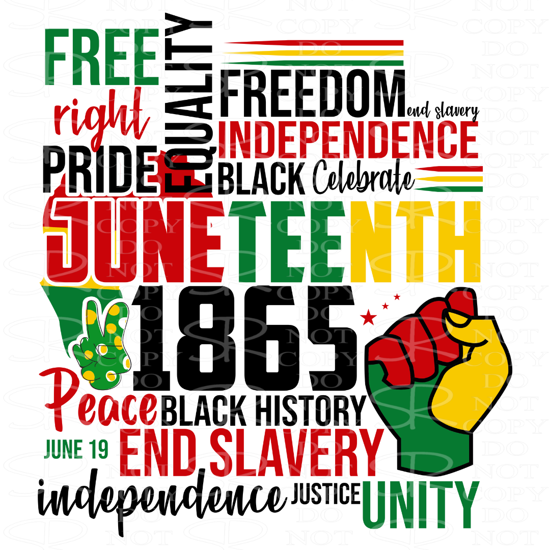 Juneteenth Text Collage | Texas Vinyl Supply