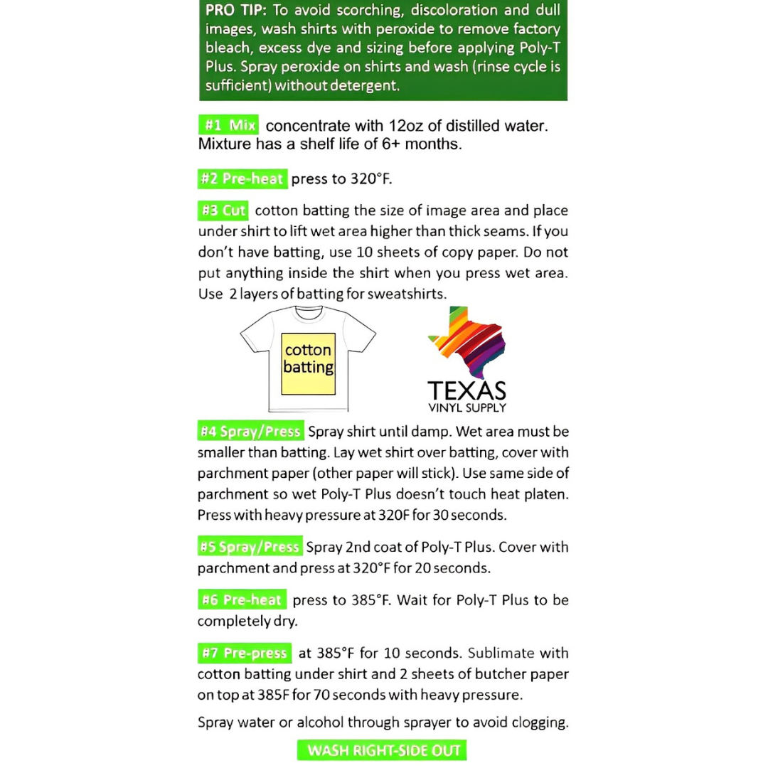 Dyepress, Poly-T Plus - Sublimate on 100% Cotton | Texas Vinyl Supply