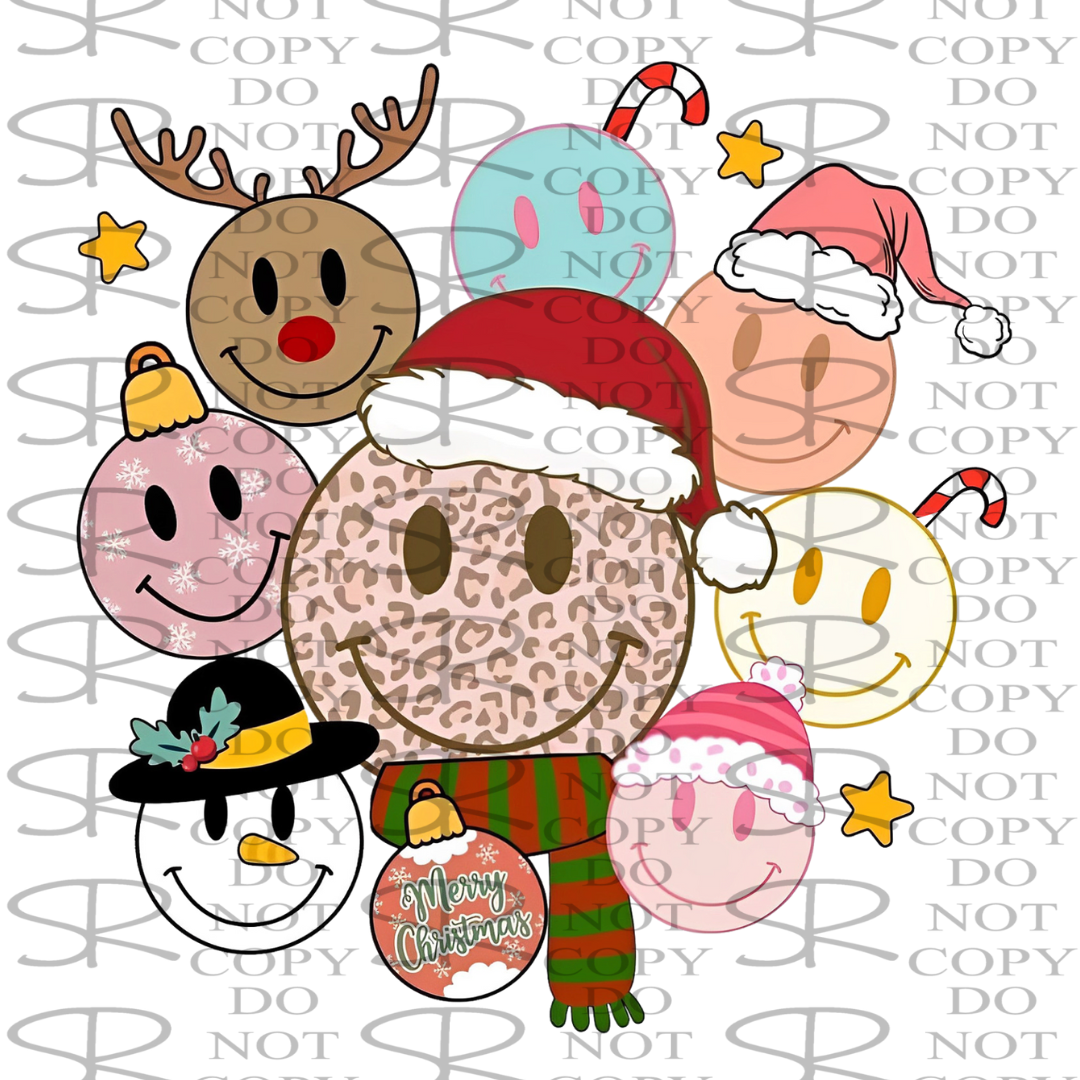 CH, Smiley Christmas | Texas Vinyl Supply